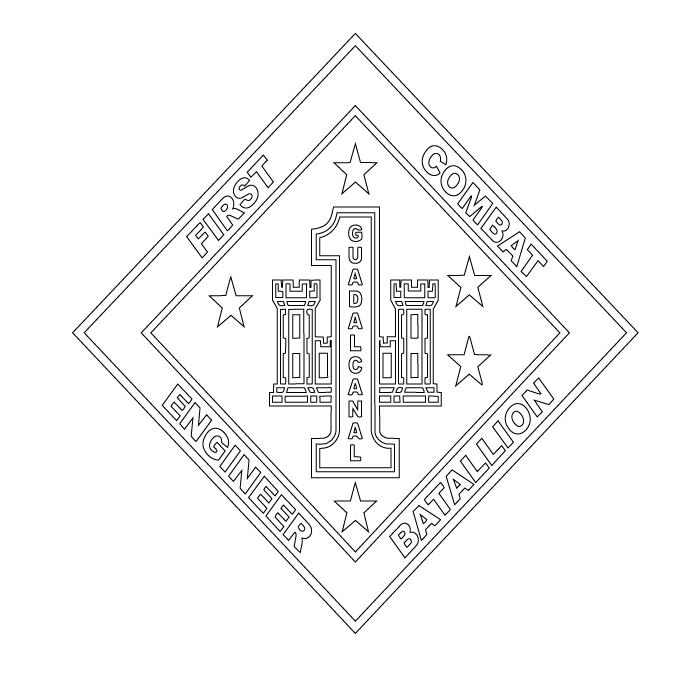 1ST COMBAT ENGINEER BATTALION FREE .SVG FILE CNC and Laser Military ...